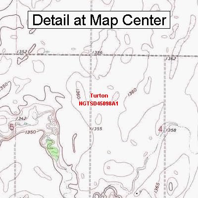 Amazon.com : USGS Topographic Quadrangle Map - Turton, South Dakota ...