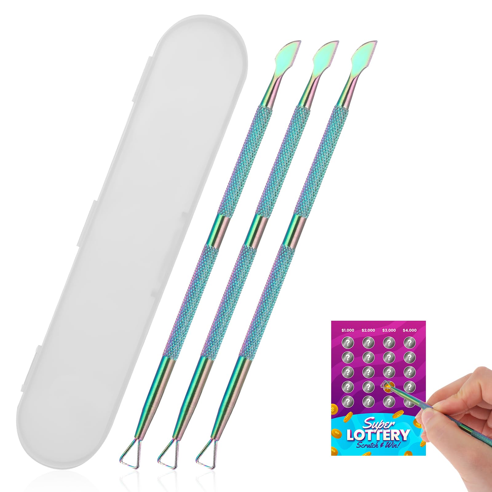 Amazon.com : 3PCS Lottery Ticket Scratcher Tool, Metal Lottery ...