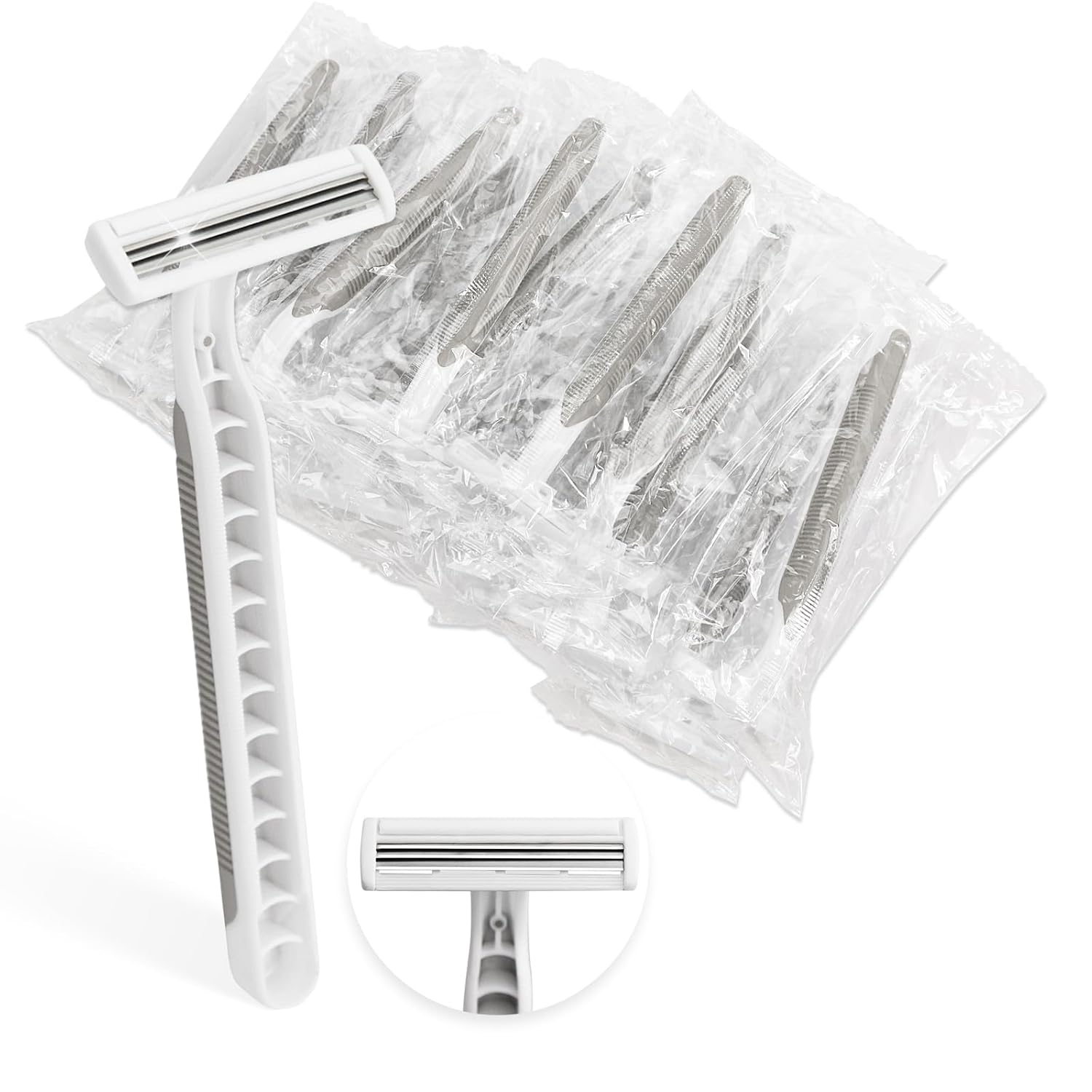 Amazon.com: Xuezoioy Disposable Razors Bulk Pack of 30,Gray Travel Bulk ...