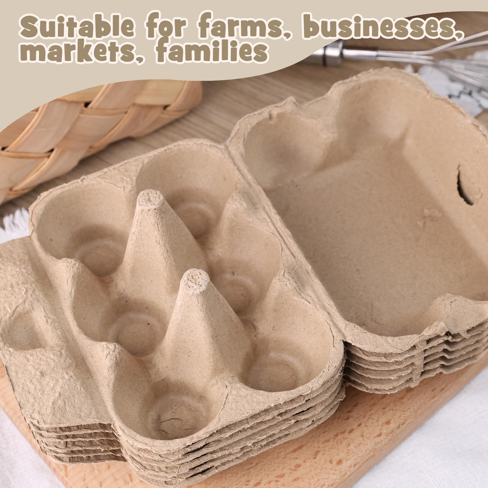 Snapklik.com : 36PCS Paper Egg Cartons, Pulp Egg Holder Half Dozen Egg ...