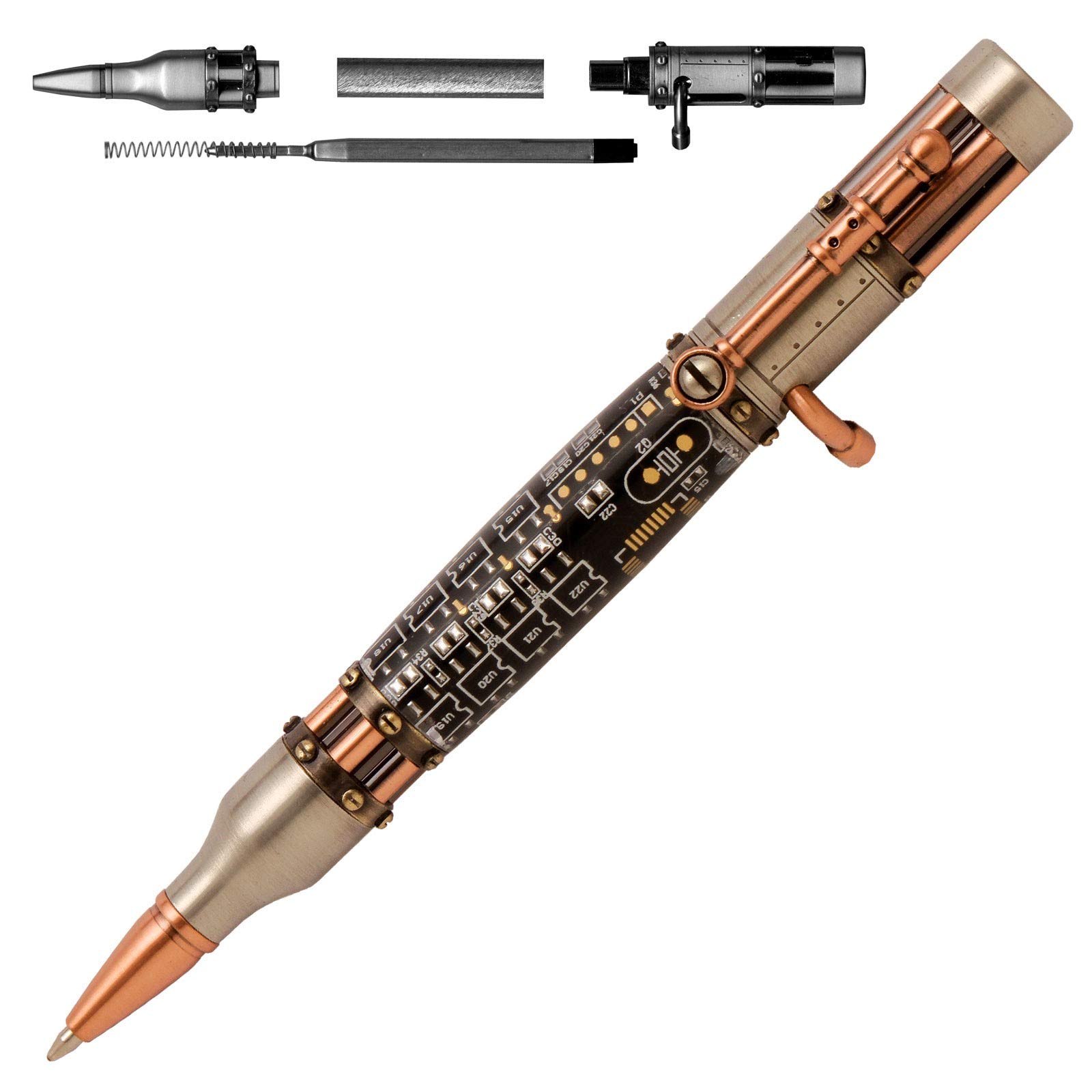 Train Pen PSI Steampunk Bolt Action Pen Kit - Antique Pewte & Coppe ...