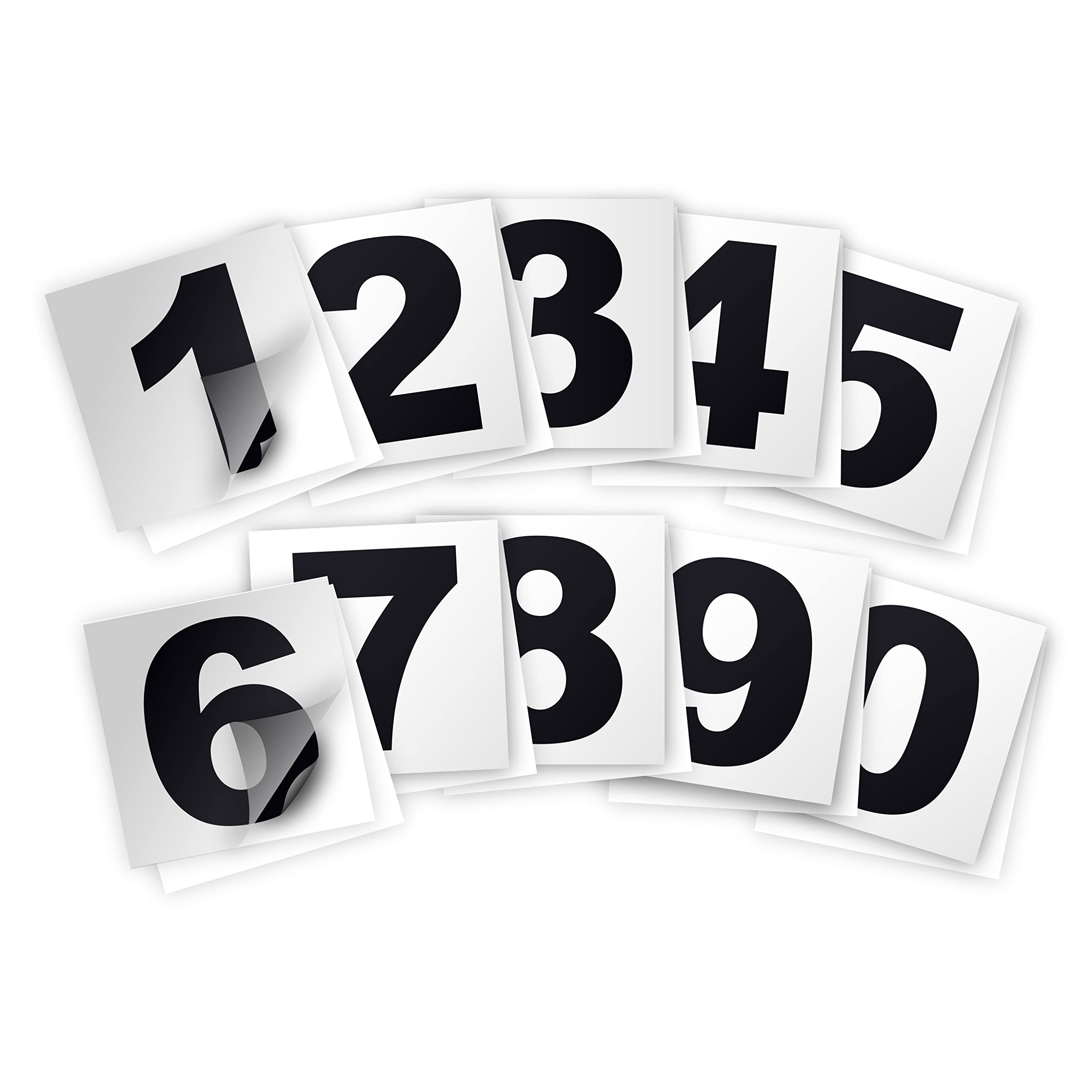 Amazon.com: ALDERA GRAPHICS - (2 Sets) Vinyl Numbers Stickers - 4 Inch ...