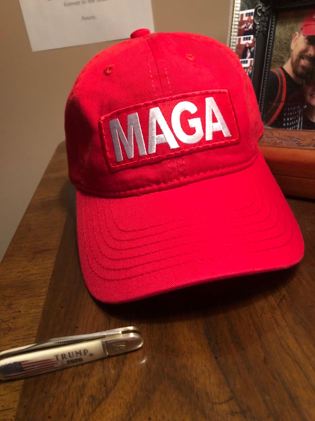 MAGA Red Make America Great Again Sew or Iron-On Patch - 4 x1.50 inch ...