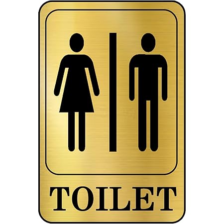 Gugan's Sign Restroom Toilet Washroom ABS Plastic Self Adhesive ...