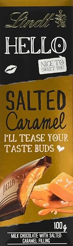 Lindt Hello Salted Caramel Bar, 100 g, Pack of 4 : Amazon.co.uk: Grocery