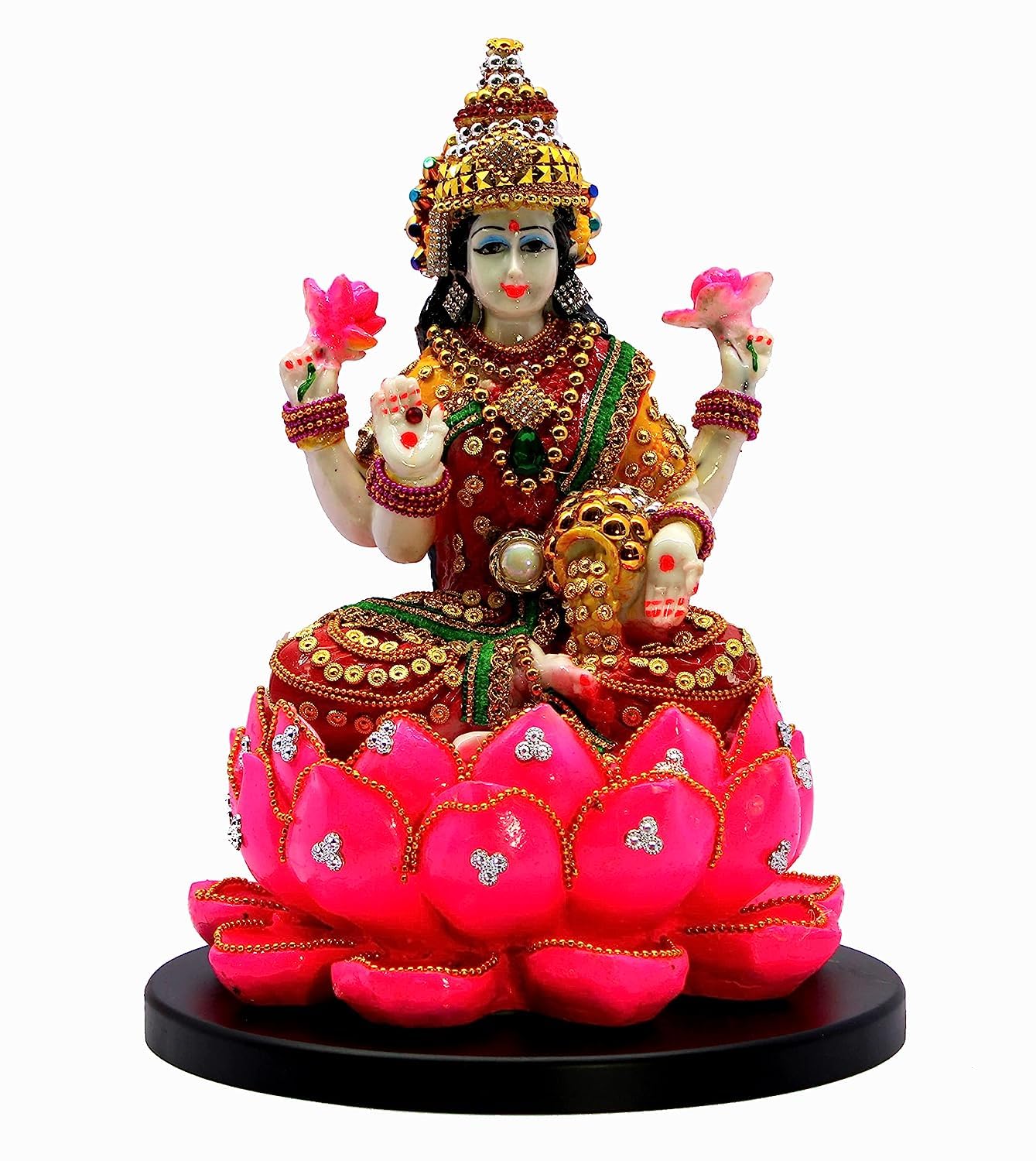 Buy Yuvaansh Creations Lakshmi on Lotus Laxmi Goddess Murti Idol Statue ...