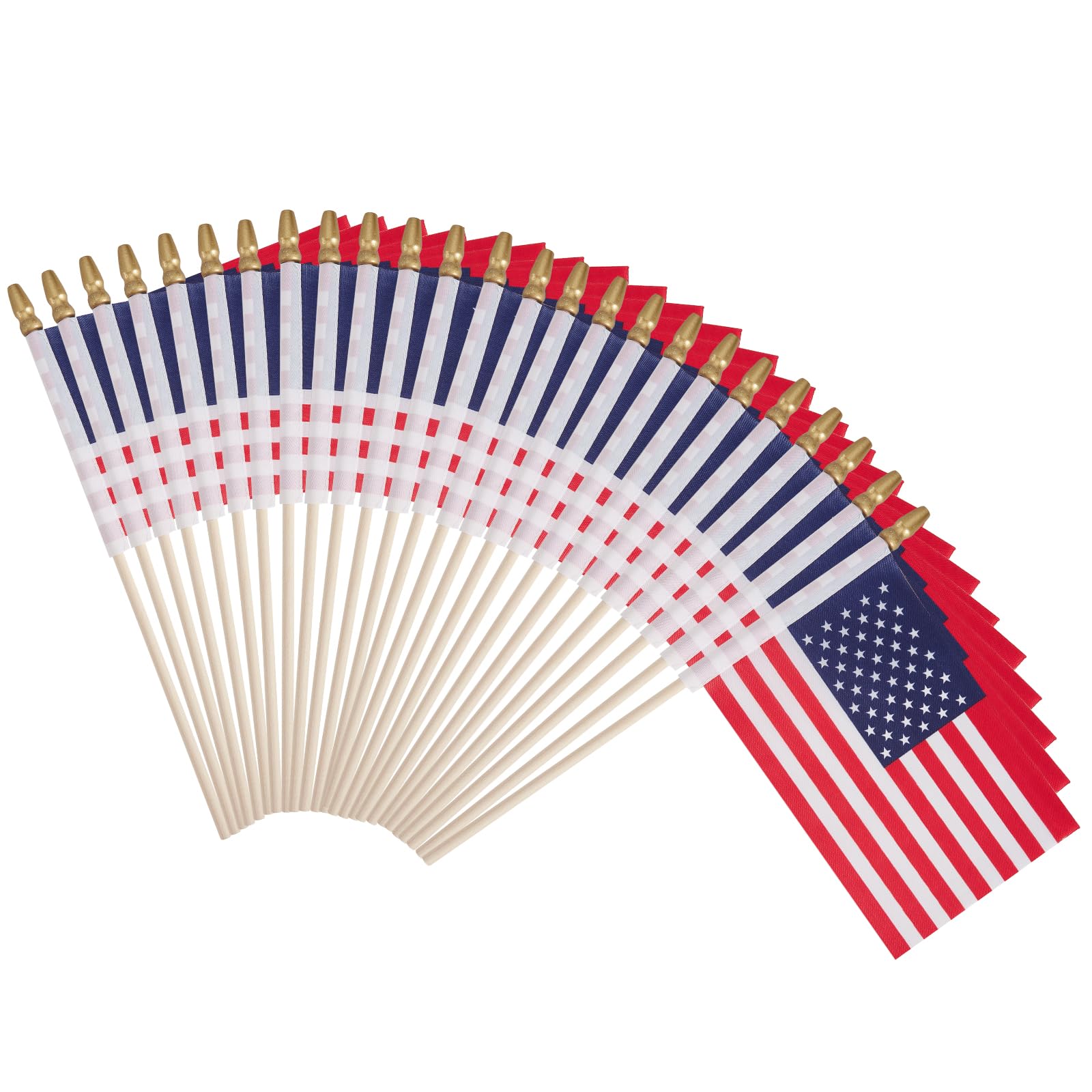 Amazon.com : 25 Pack CASTDREAM Small American Flags on Stick 4"x6 ...