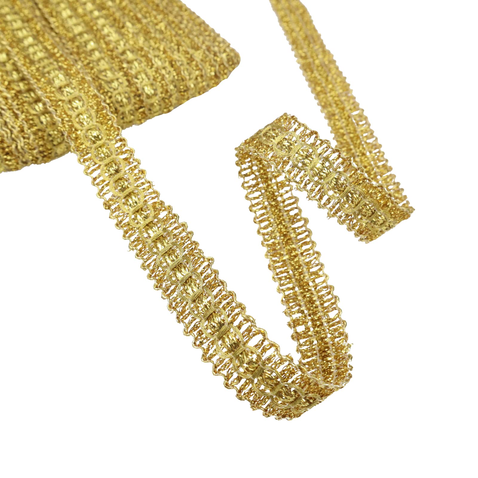 Amazon.com: Gold Lace Trim Ribbon 18 Yards Gold Gimp Braid Scroll Braid ...