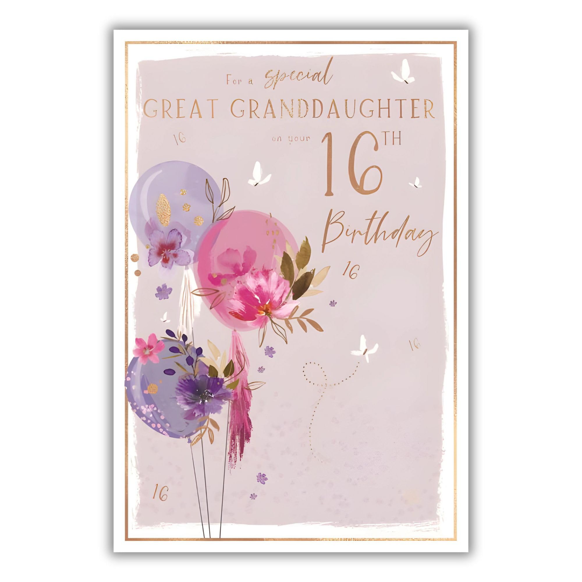 Great Granddaughter 16th Birthday Card - Age 16 - Balloons and ...