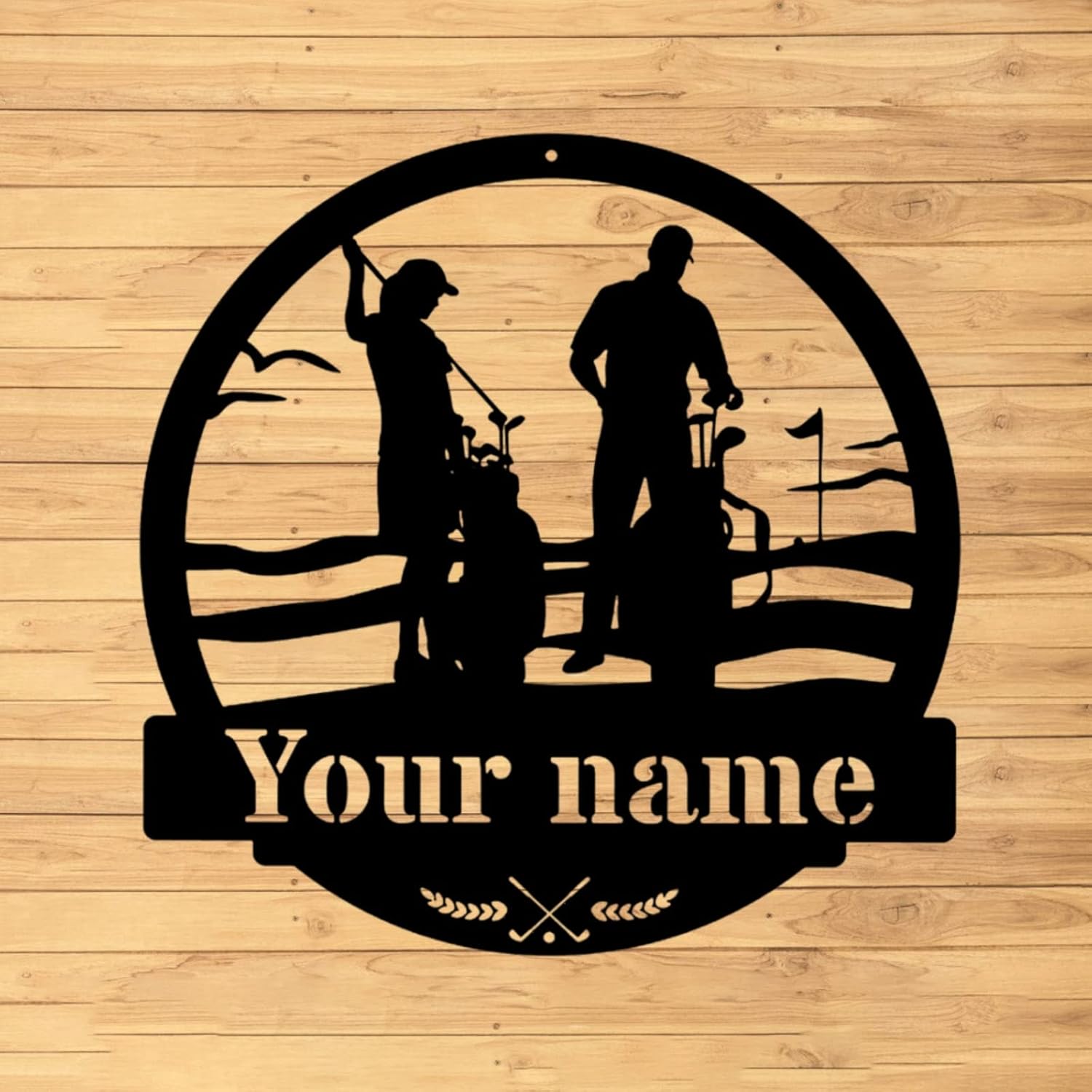 Amazon.com: Custom Golf Metal Wall Sign - Personalized Golf Metal Wall ...