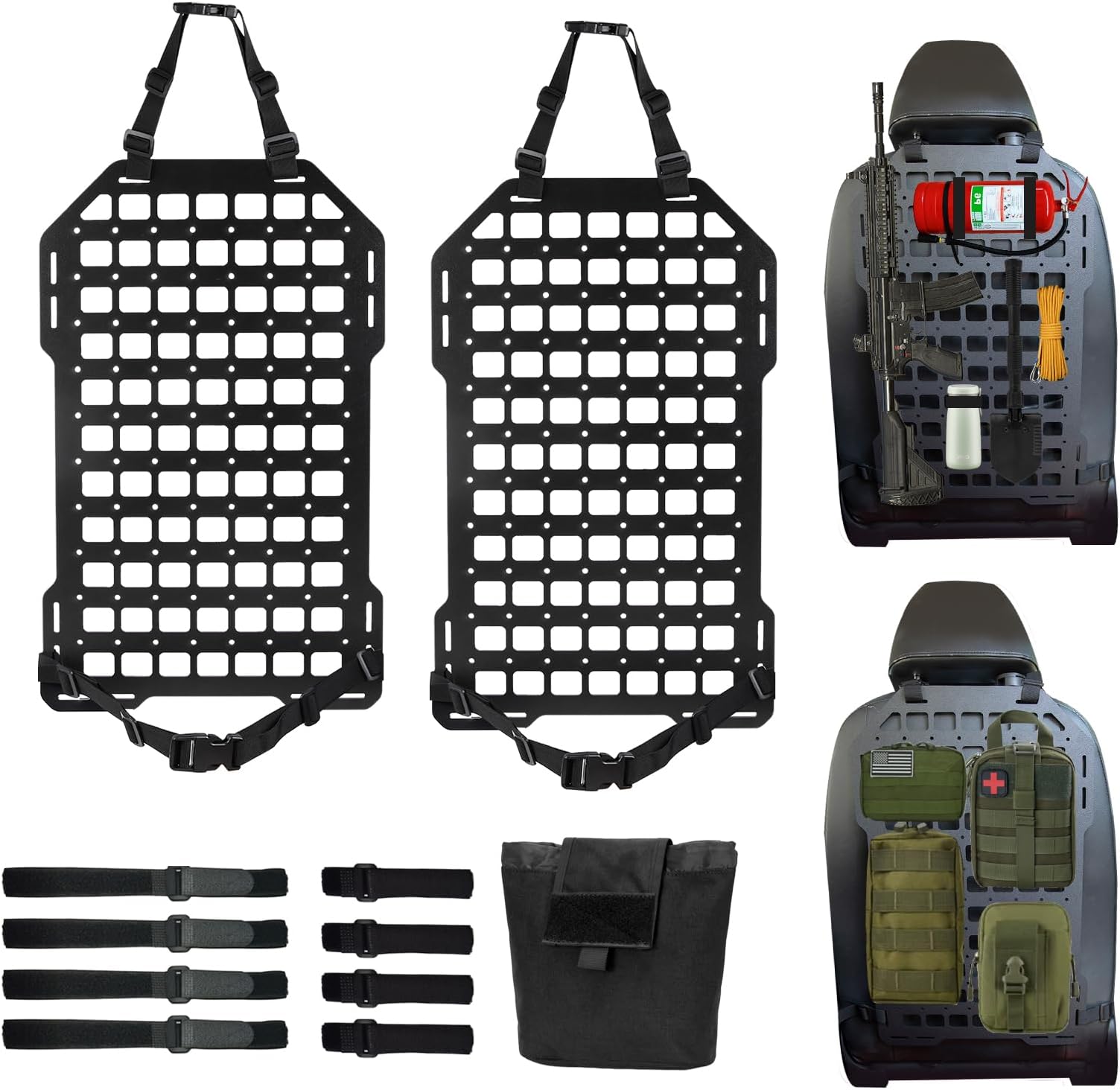 Amazon.com: Molle Panels for Vehicles Rigid Seat Back Organizer ...