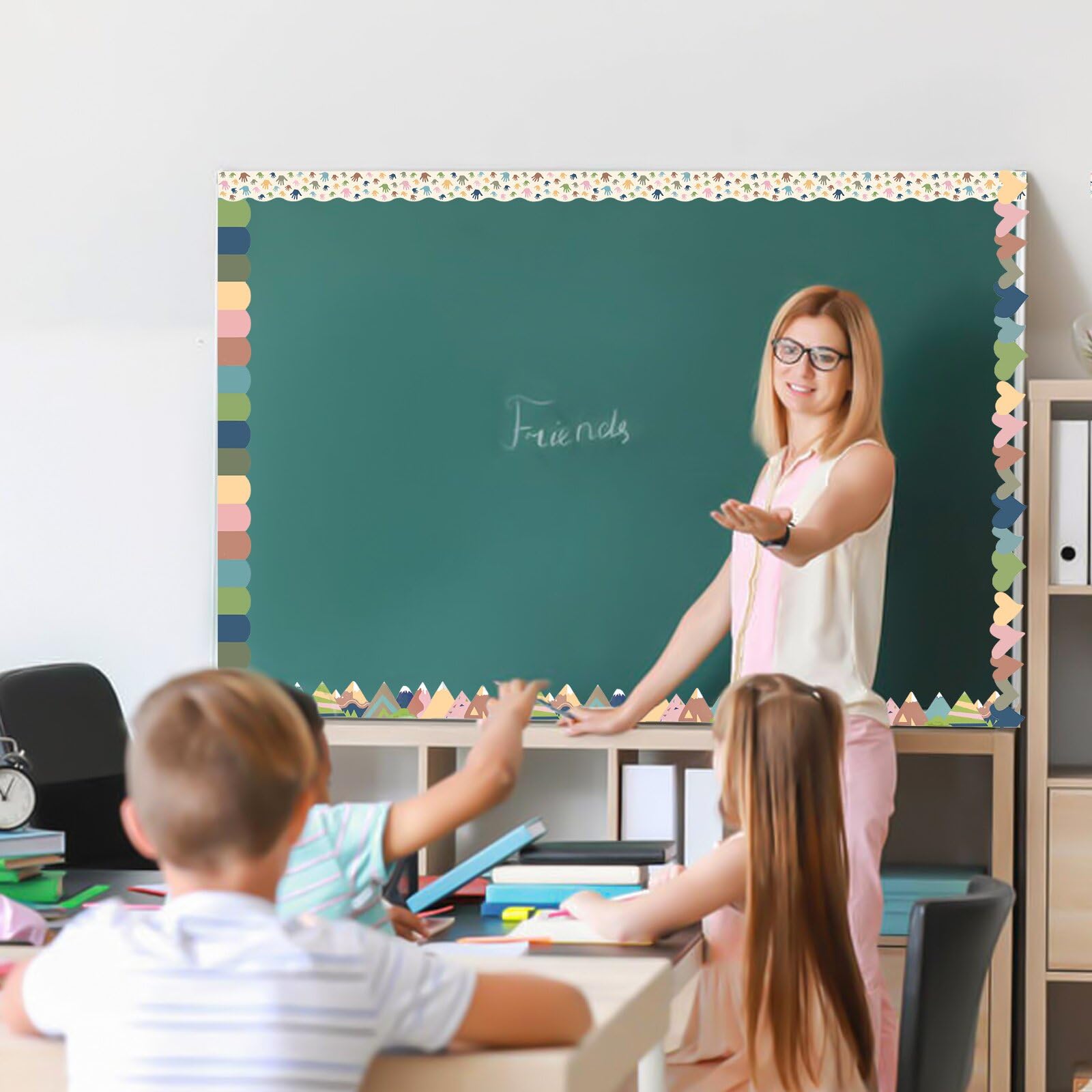 Snapklik.com : WEDTYGH 91.8ft Boho Bulletin Board Borders Self-Adhesive ...