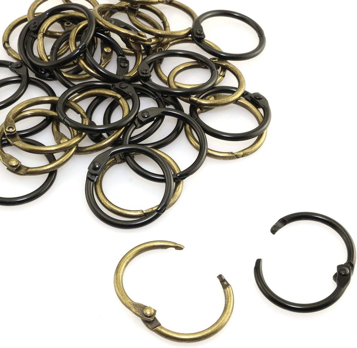 Amazon.com : Lind Kitchen 40pcs 1" Book Ring Metal Loose Leaf Binder ...