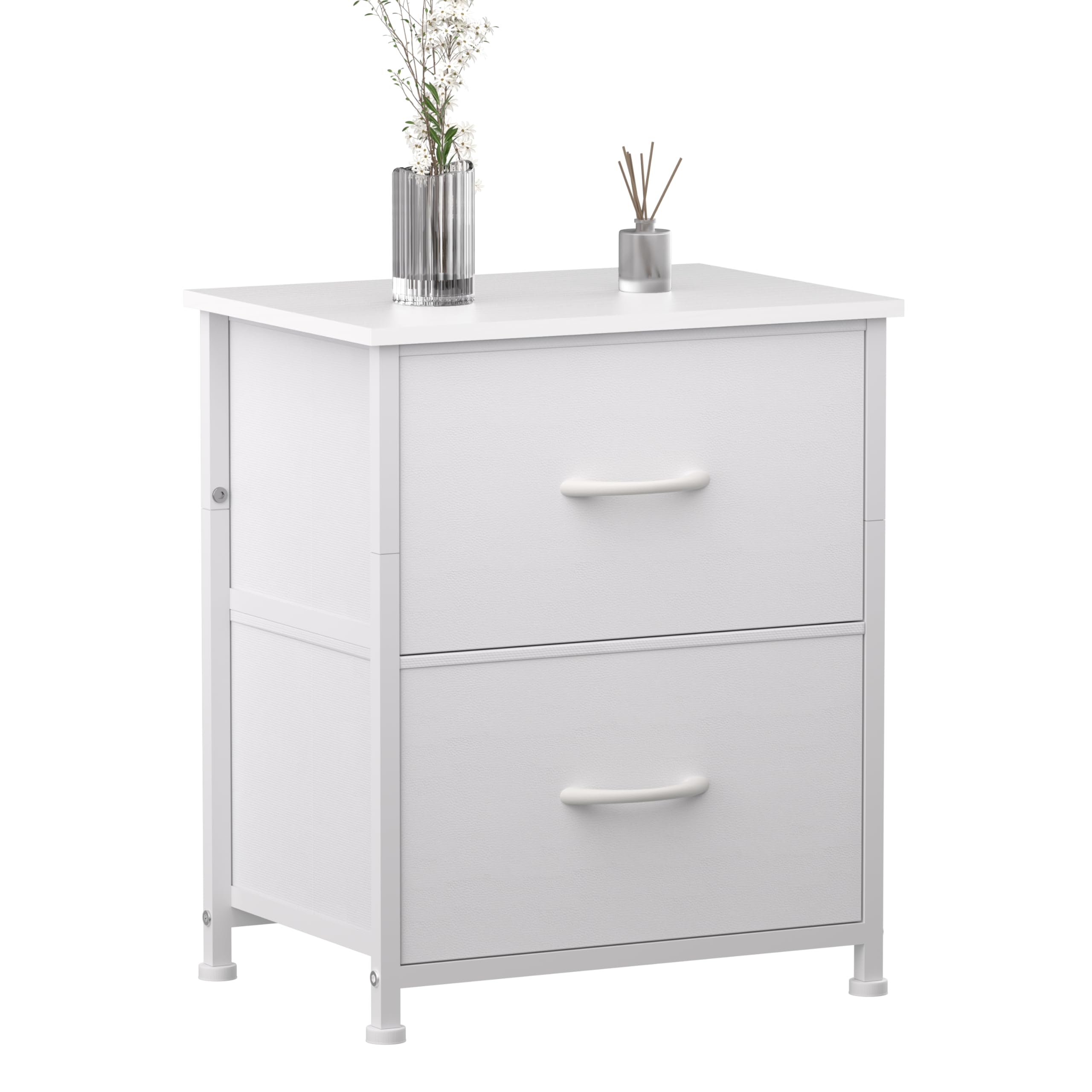 Amazon.com: Unionly, Nightstand with Drawer, 2 Drawers Dresser for ...