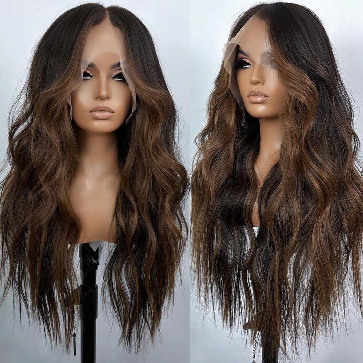Amazon.com : YUPEWG Synthetic Lace Front Wig Pre Plucked Ready to Wear ...