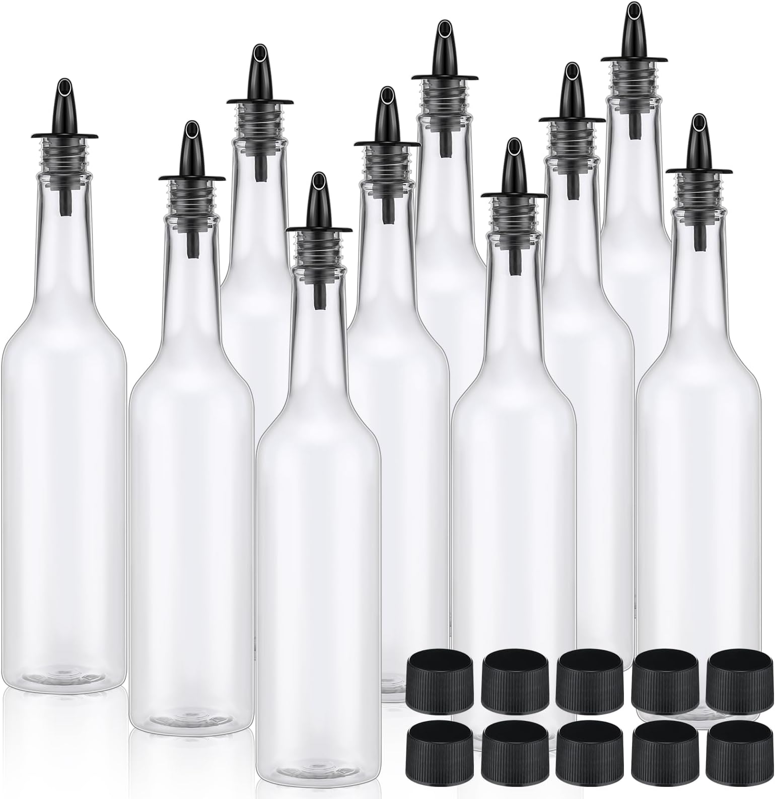 Amazon.com: 18 Pack Bar Pour Colorful Juice Pouring Bottle Containers ...