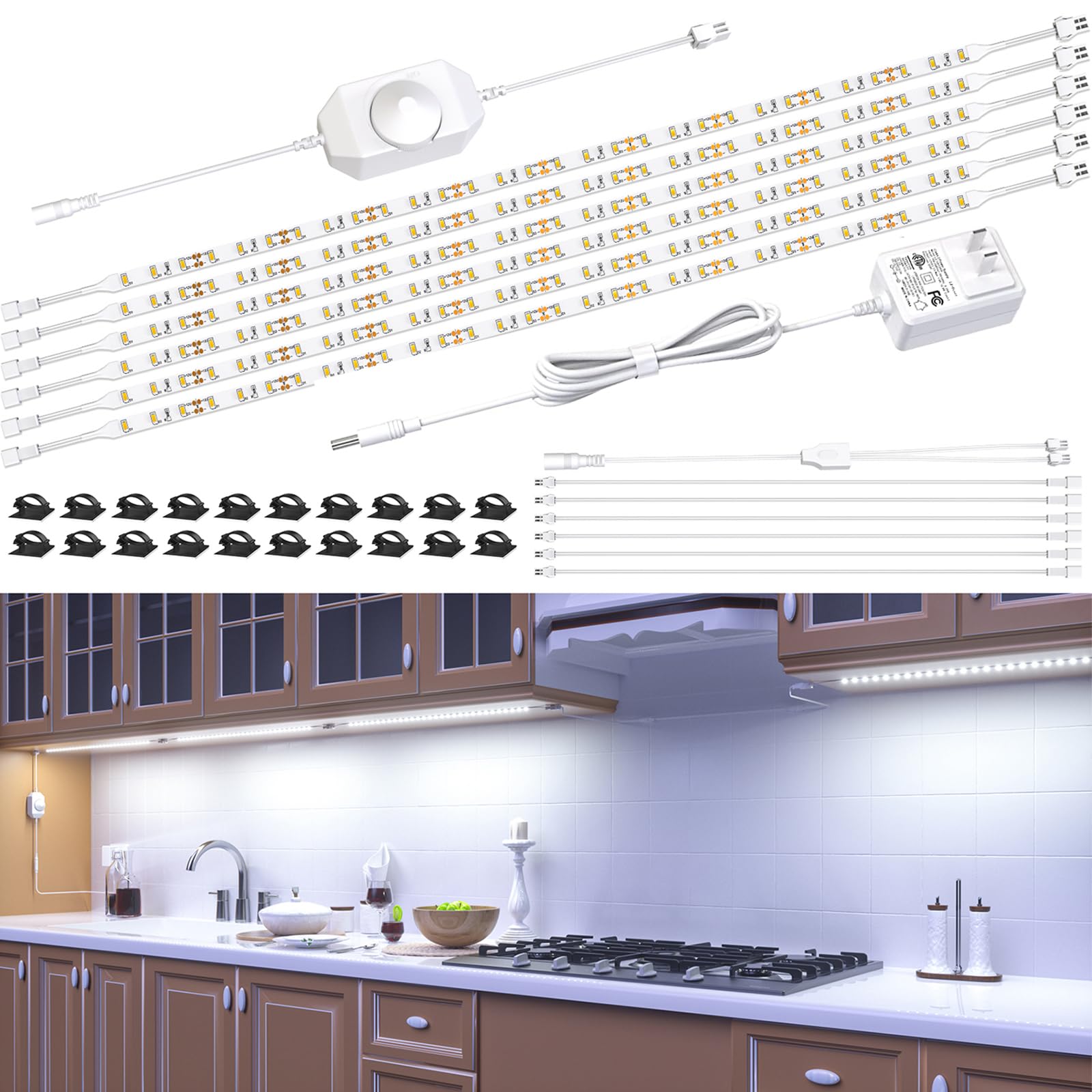 Flexible Led Strips Of Lighting Under Kitchen Cabinet 5FT Motion