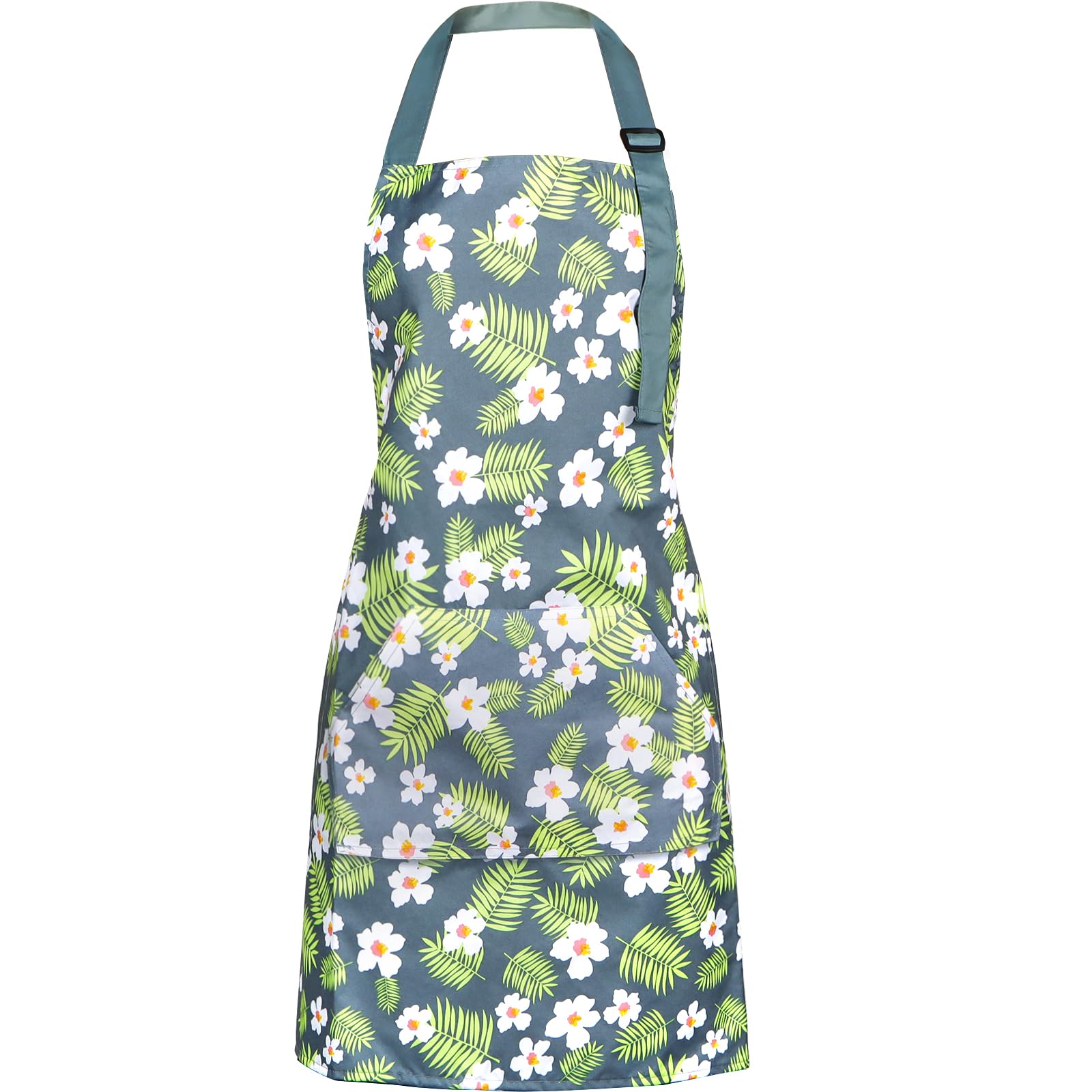 BETESSIN Flower Aprons for Women, Adjustable Kitchen Aprons Vintage ...