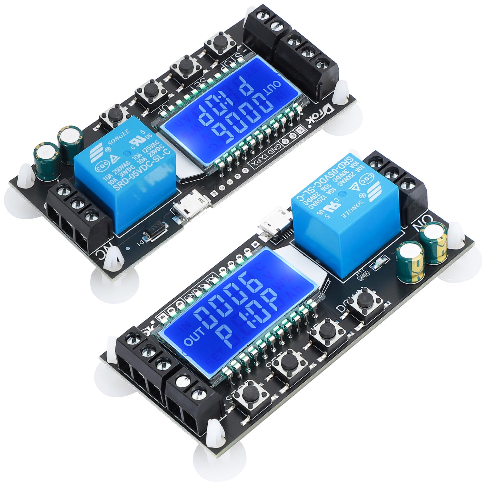 Snapklik.com : DROK Time Delay Relay 2pcs Controller DC 5V 12V 24V ...