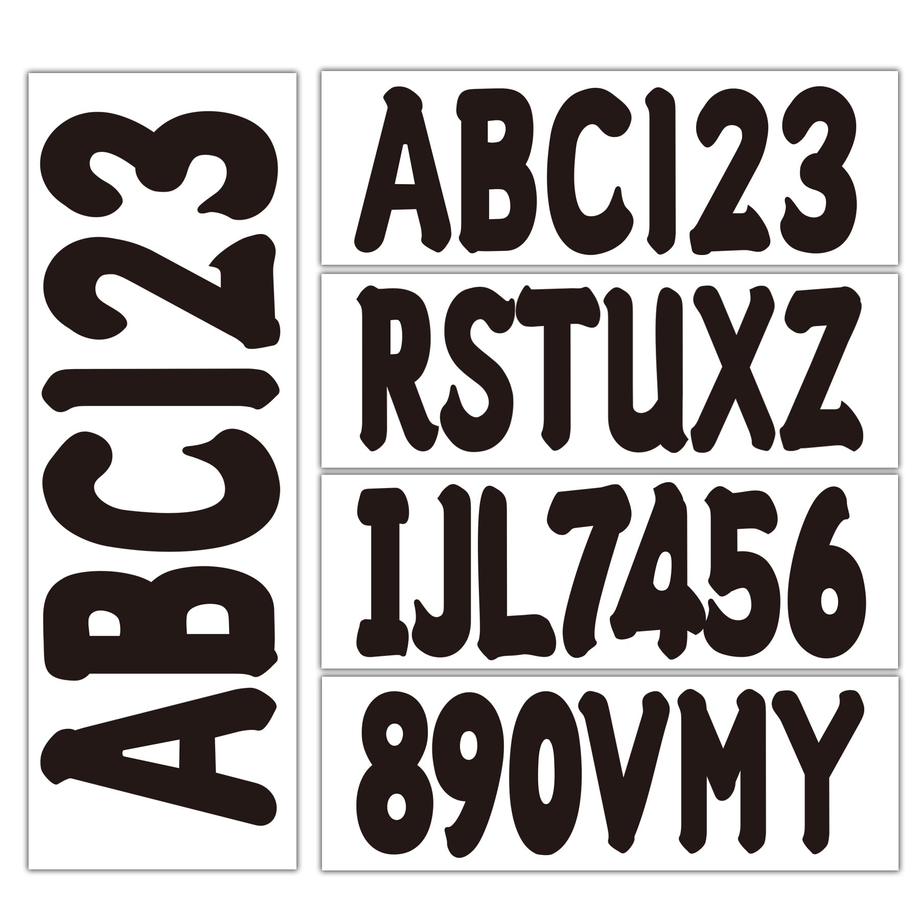 Amazon.com - QuickMarine 4 Sets 3" Marine Alpha-Numeric Registration ...