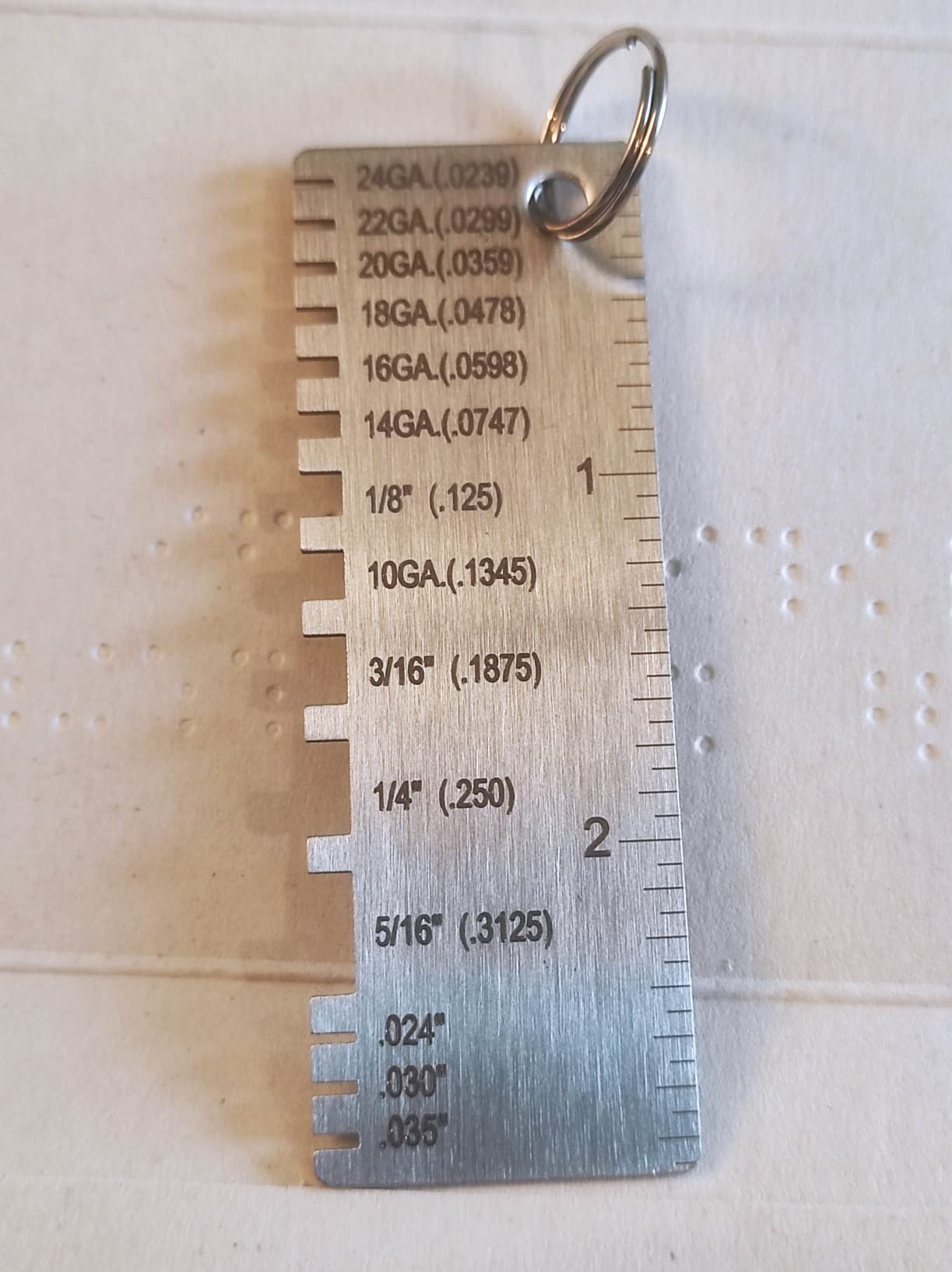 Sheet Metal Gauge Stainless Steel Welding Gage Inspection Tool, Dual ...