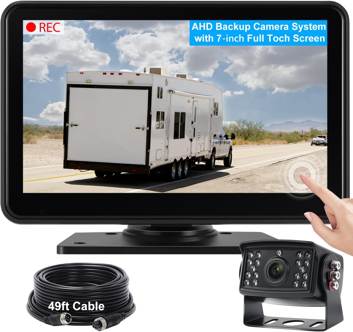 Amazon.com: VEKOOTO 5 Channels Backup Camera System 10.36" IPS Quad ...