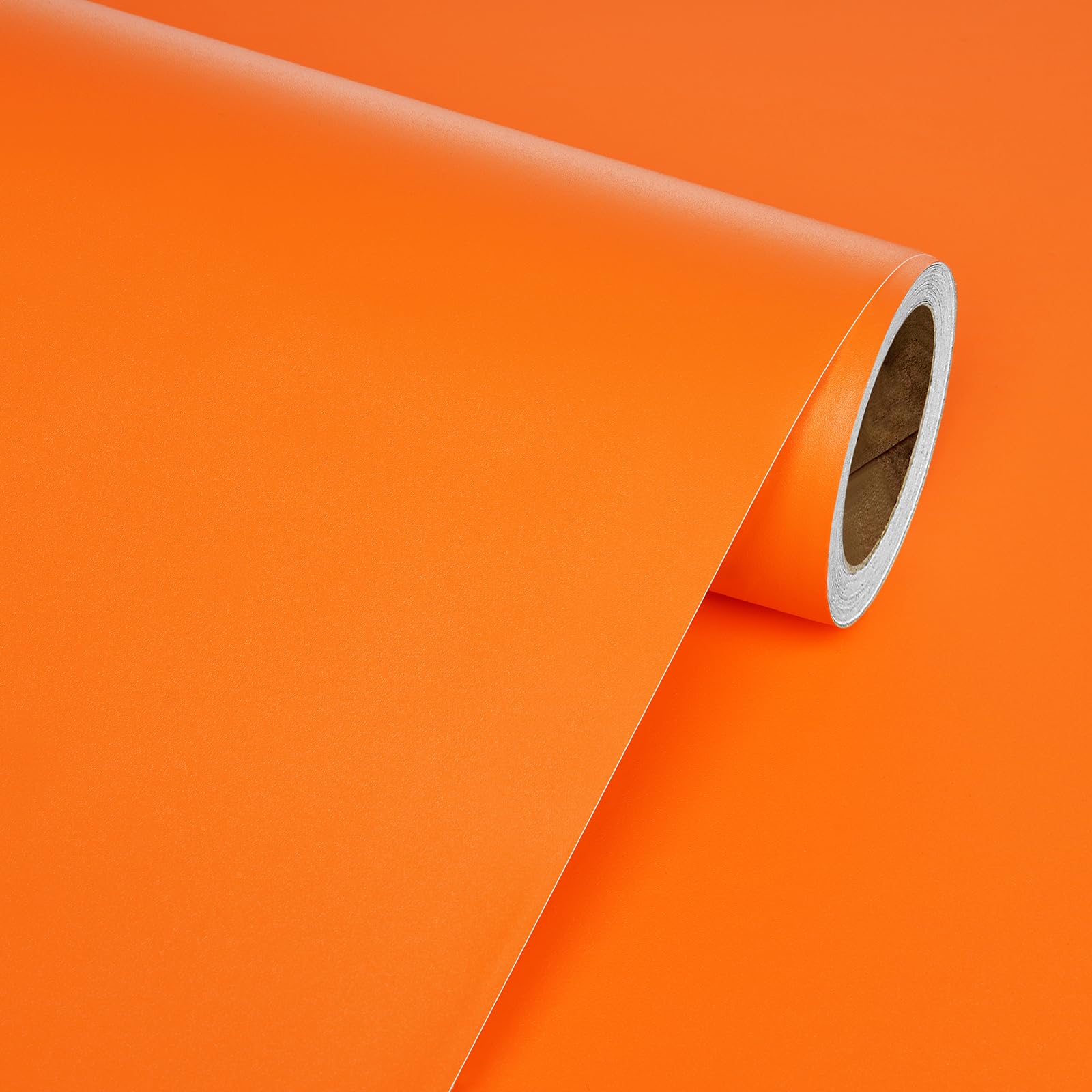 Livelynine Orange Peel and Stick Wallpaper 40CMX2M Burnt Orange Contact ...