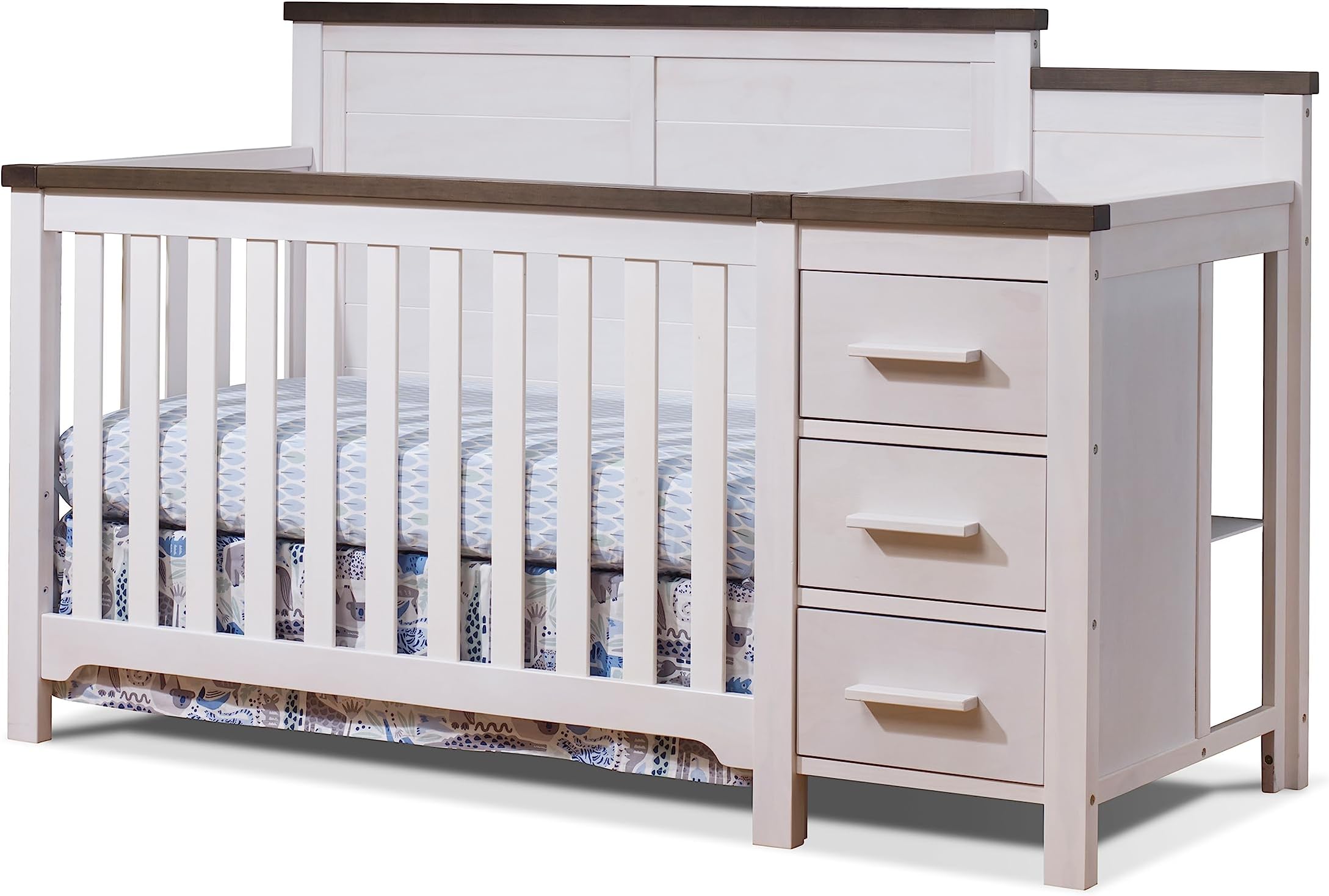 Amazon.com : Sorelle Furniture Farmhouse Crib and Changer with Rustic ...