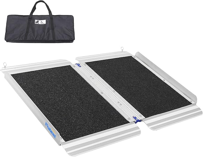 Amazon.com: Ruedamann Wheelchair Ramp, Wider Design Threshold Ramp with ...