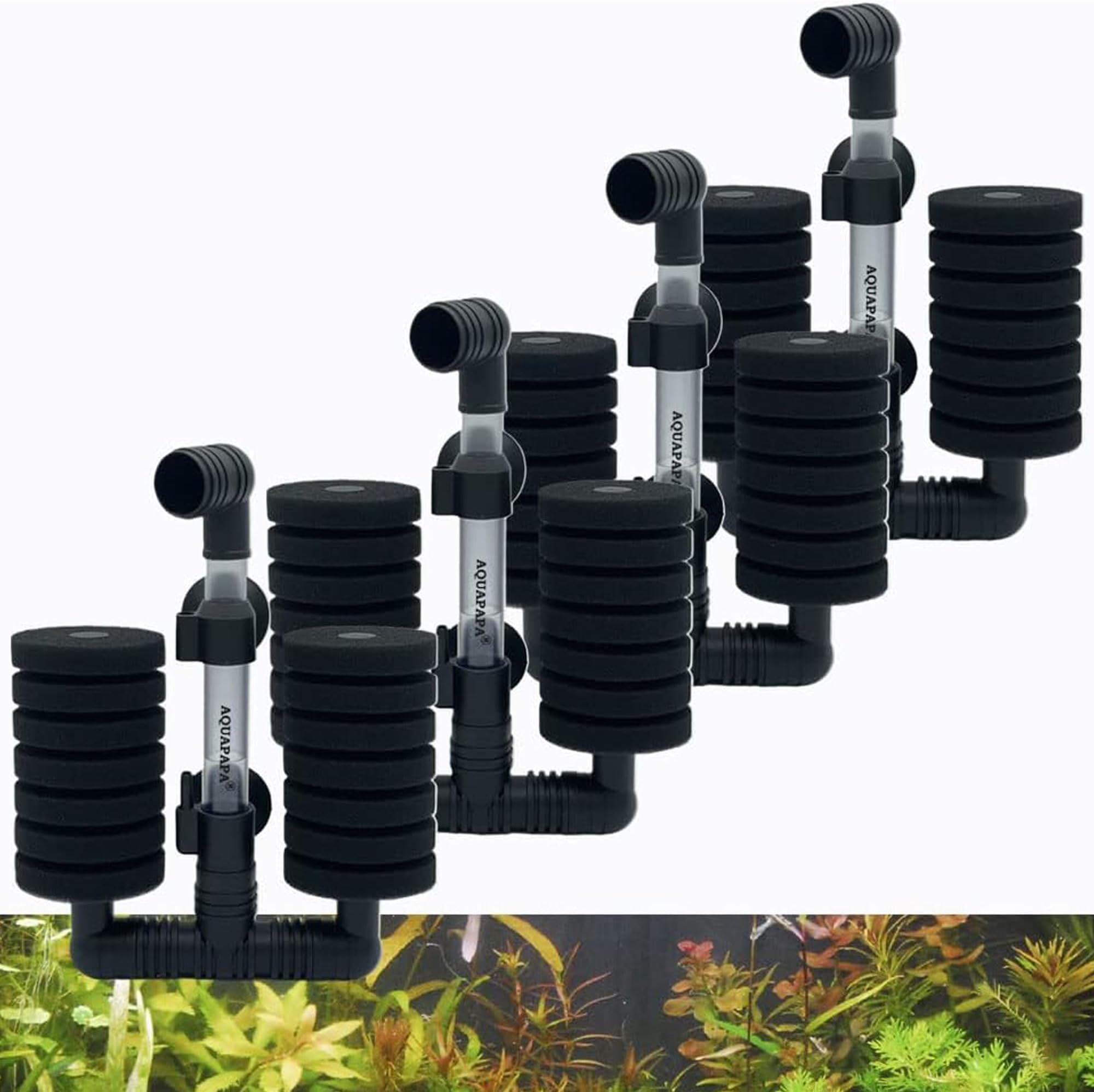 Aquapapa 4X Dual Bio Sponge Filter for Betta Fry Aquarium Fish Tank Up ...
