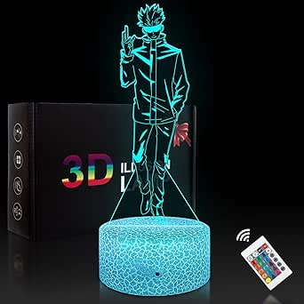 Xyloflux Gojo Satoru Lamp - 3D Illusion Led Anime Jujutsu Kaisen Night ...