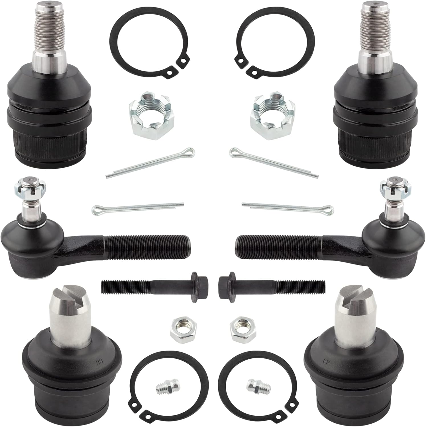Amazon.com: BOXI 6pcs Upper Lower Ball Joint Outer Tie Rod Kit for Ford ...