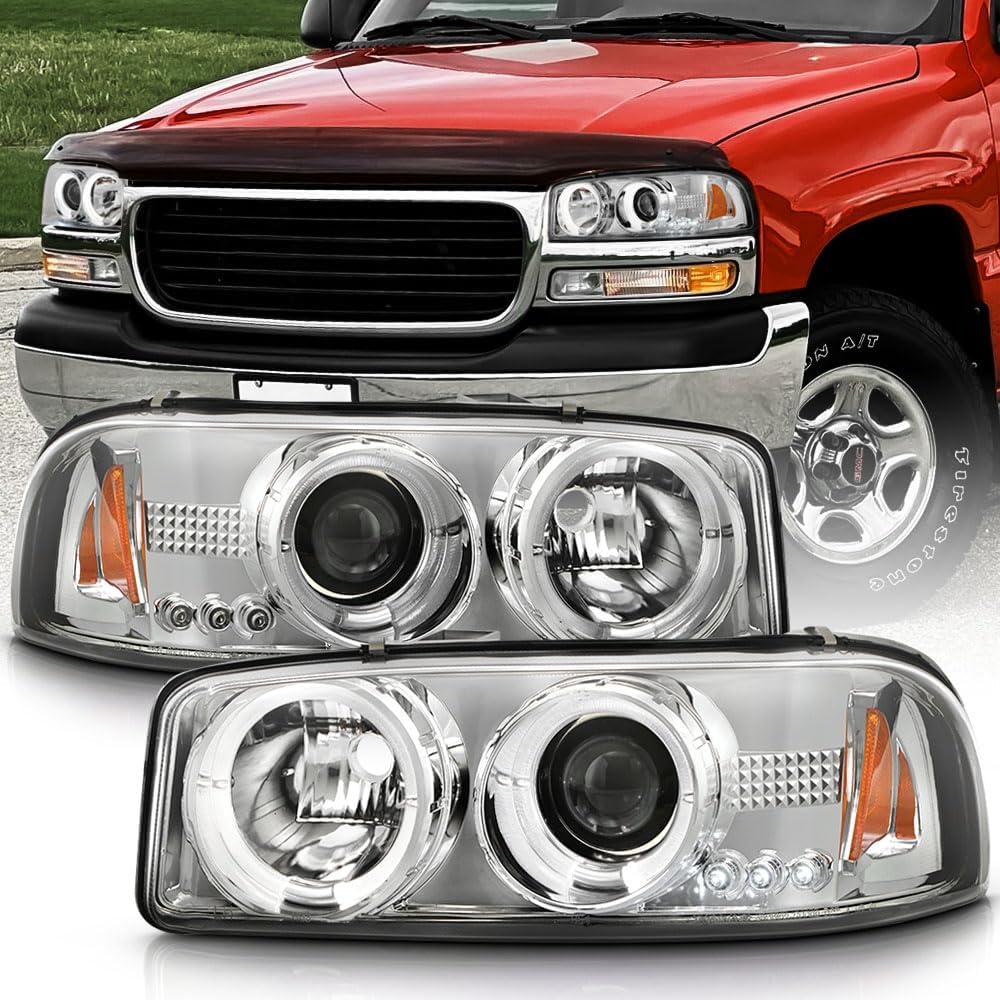 Amazon.com: AKKON - For GMC Sierra 1500 Yukon Denali Chrome Halo ...