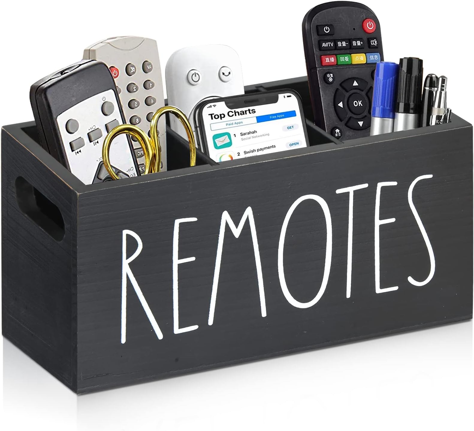 Amazon.com: Siondoux Remote Control Holder, Wooden Wall Mount for TV ...