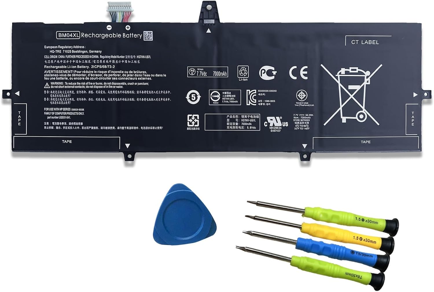 Amazon.com: EFOHANA BM04XL Laptop Battery Replacement for HP EliteBook ...