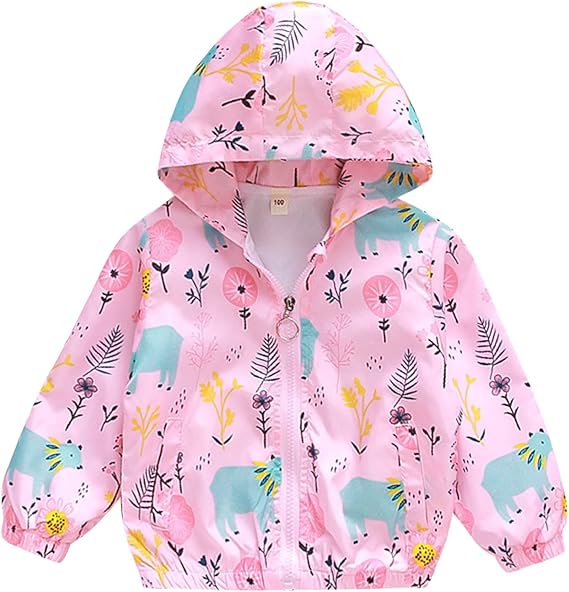 Amazon.com: Toddler Hooded Coat for Kids Spring Windbreaker Hooded Rain ...