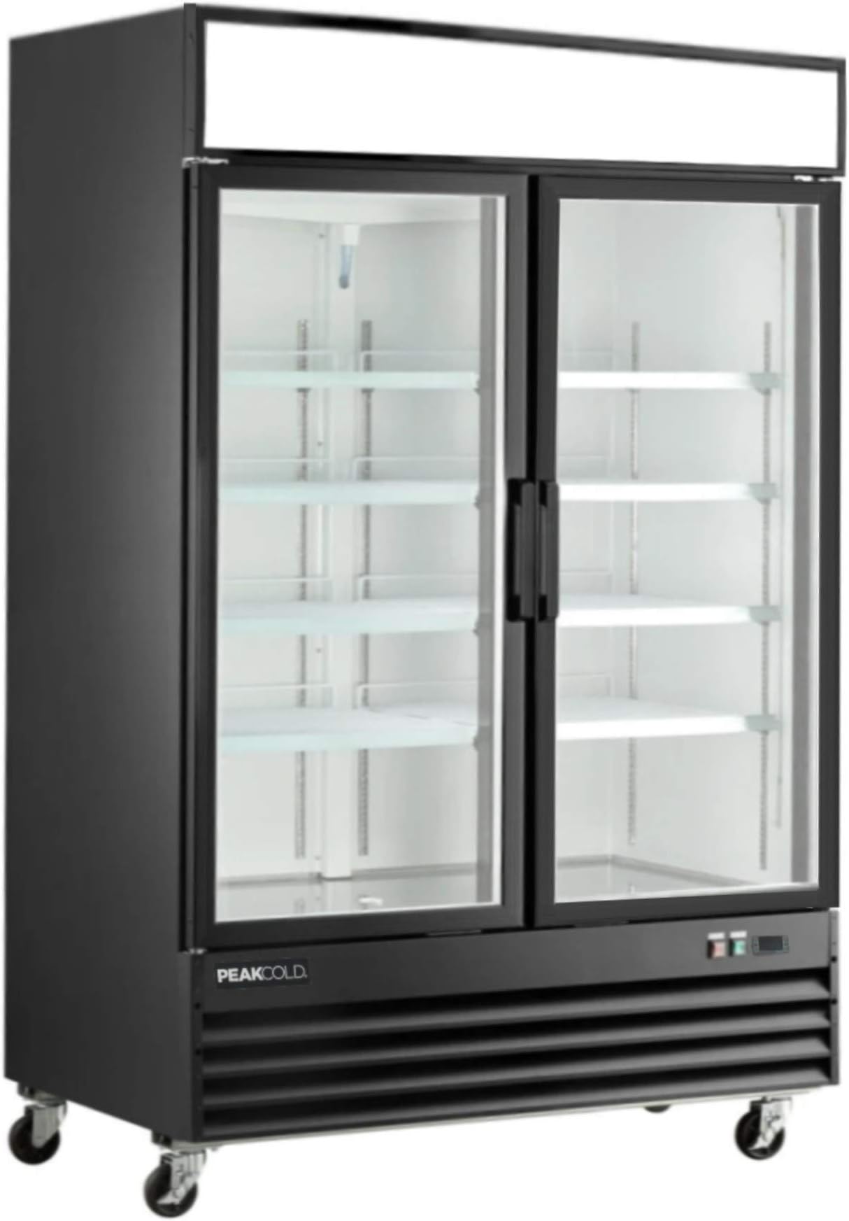 Amazon.com: Peak Cold Double Door Upright Commercial Display Freezer ...