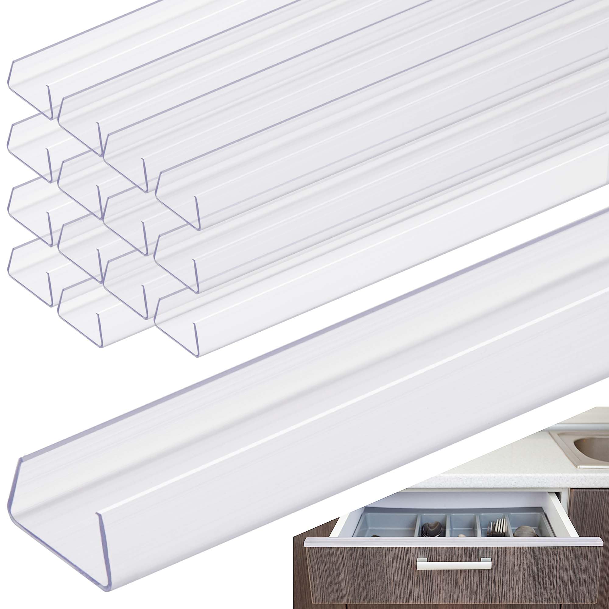 Clear Cabinet Guards 24-Pack Clear Cabinet Edge Protectors - 16.5 Inch ...
