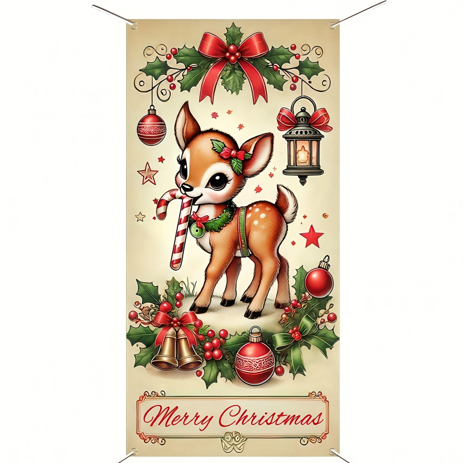 Amazon.com: Merry Christmas Door Covers 30 x 71 Inches Reindeer Door ...