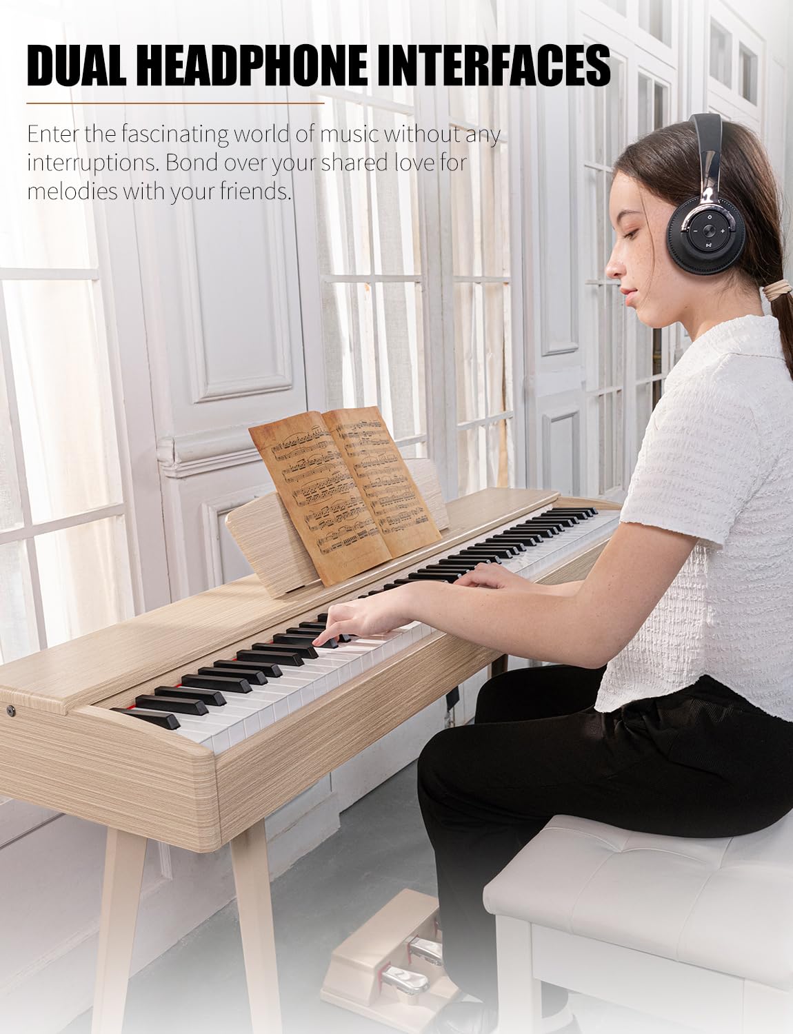 Snapklik.com : UISCOM 88-Key Weighted Keyboard Piano - Full-Size ...