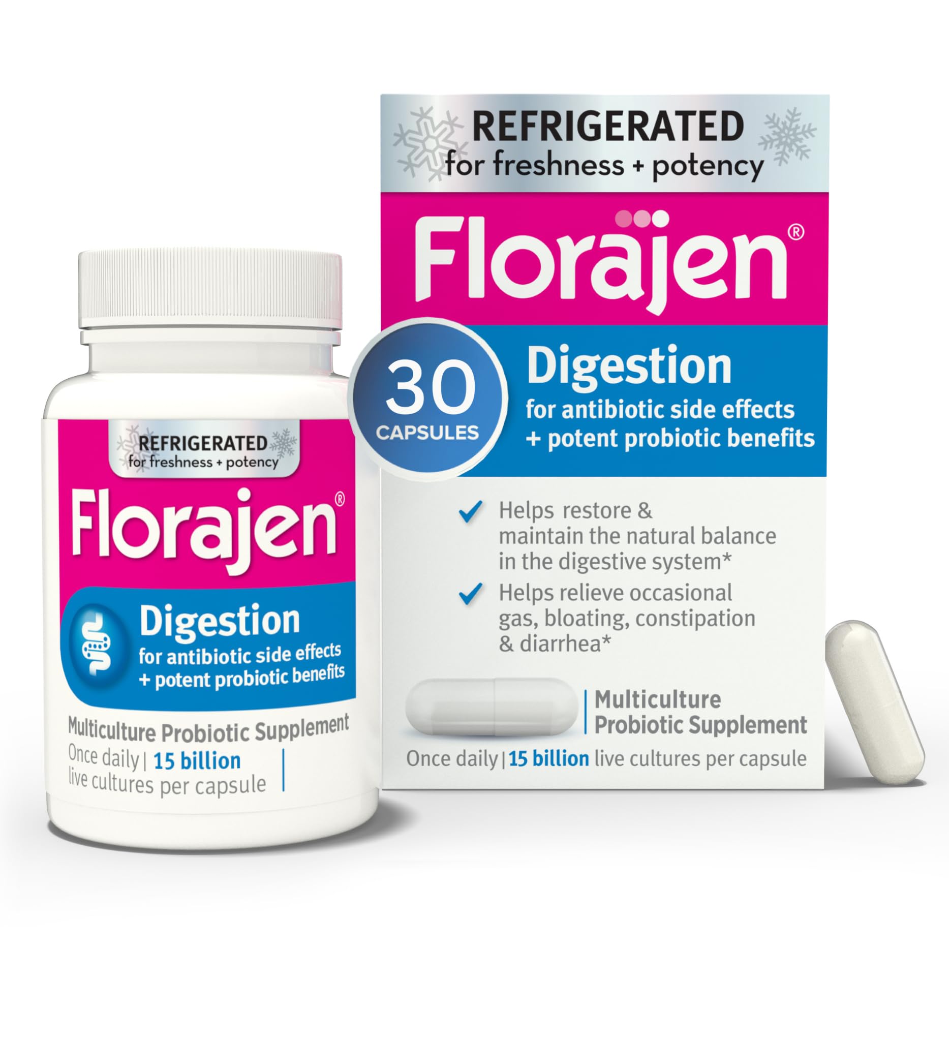 Amazon.com: Florajen Probióticos para la digestión, suplemento de salud ...