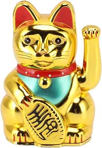 4 Inch Lucky Fortune Cat Maneki Neko, Lucky Cat Decor Hand Waving ...