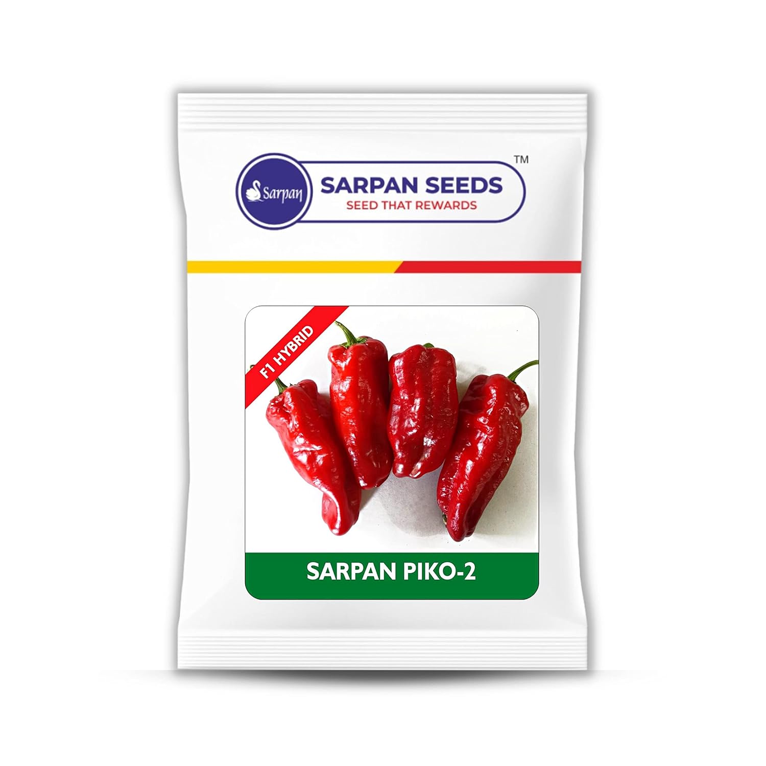 Sarpan PIKO-2 | ornamental chilli seeds | red chilli seeds | mirchi seeds | chilly seeds (30 gms ...