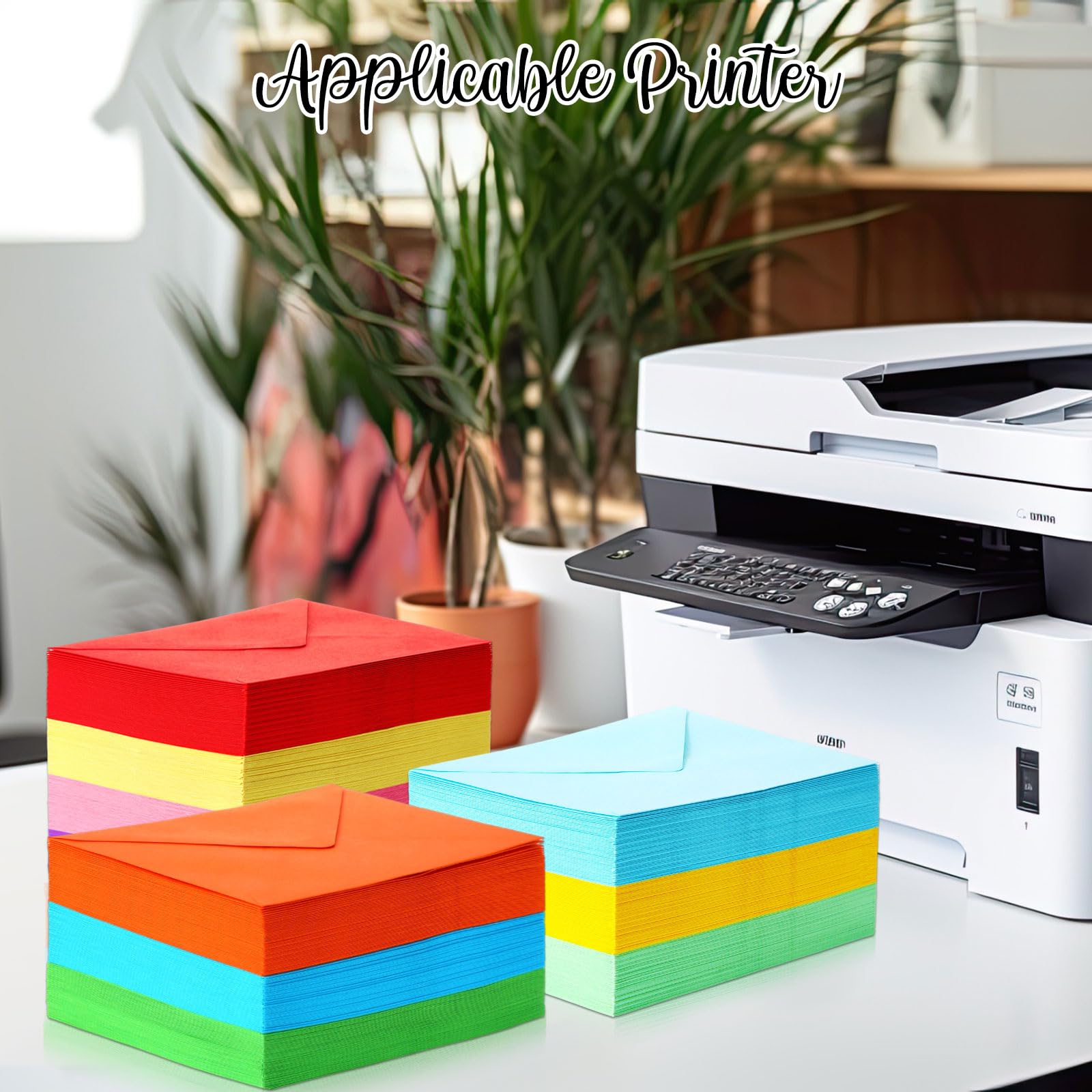 500 Pcs Colorful A7 Envelopes Seal Printable Colored Envelopes for 5x7 ...