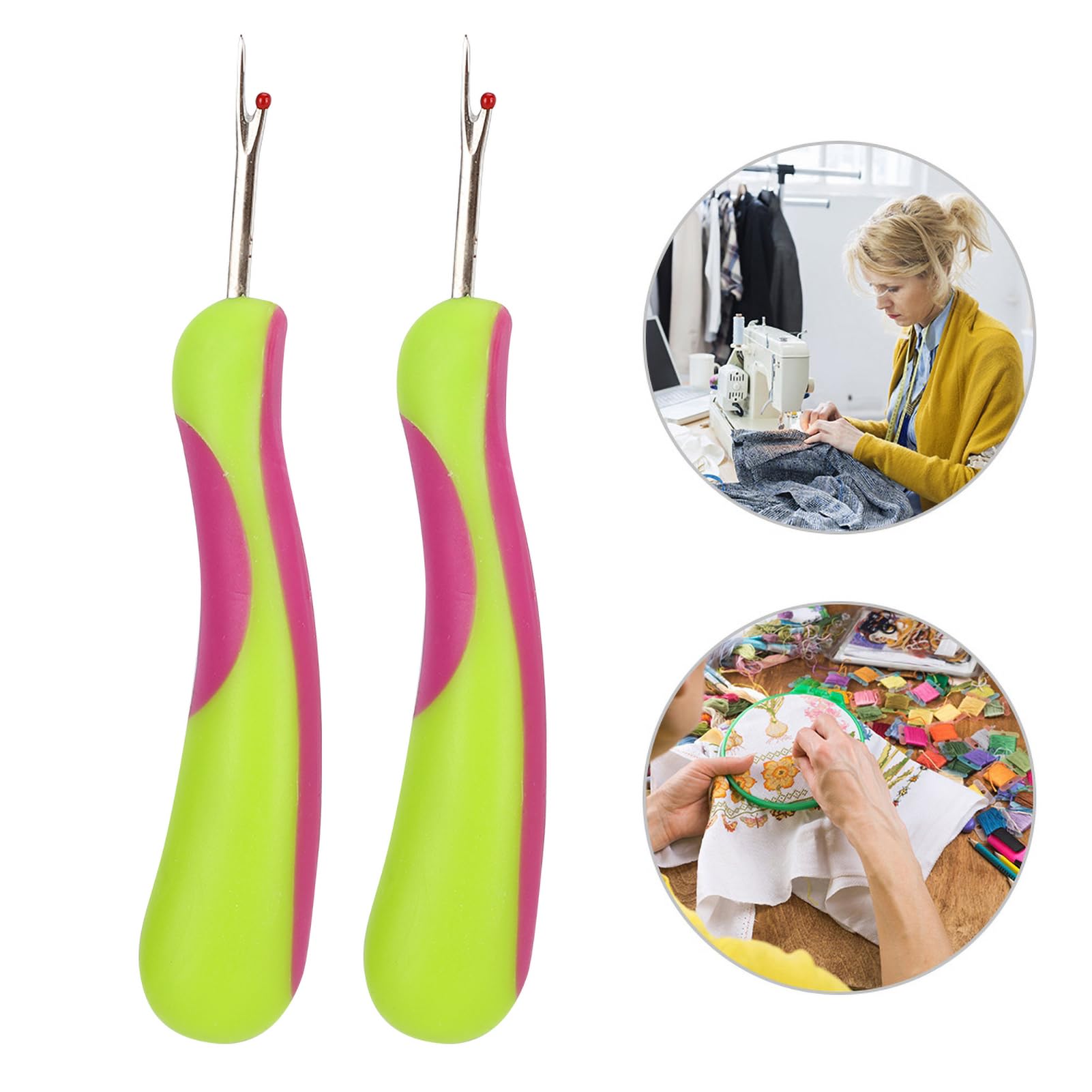 Snapklik.com : 2Pcs Sewing Seam Rippers, Ergonomic Grip Stitch Unpicker ...
