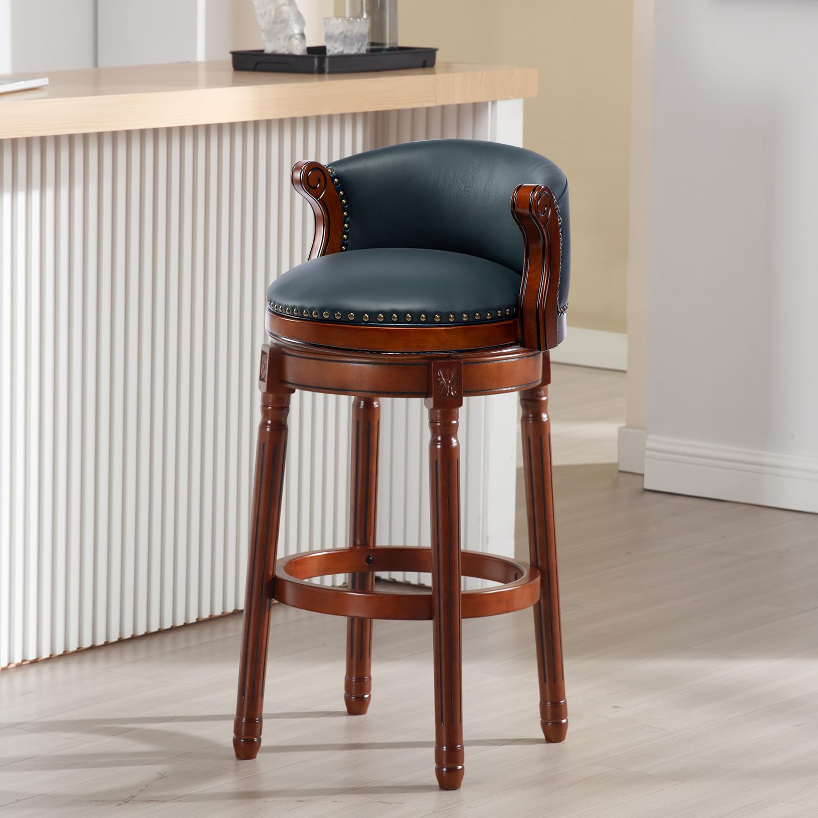 Amazon.com: RAINMOOD Bar Stools 30 inch Height Bar Stool-Solid Wood ...