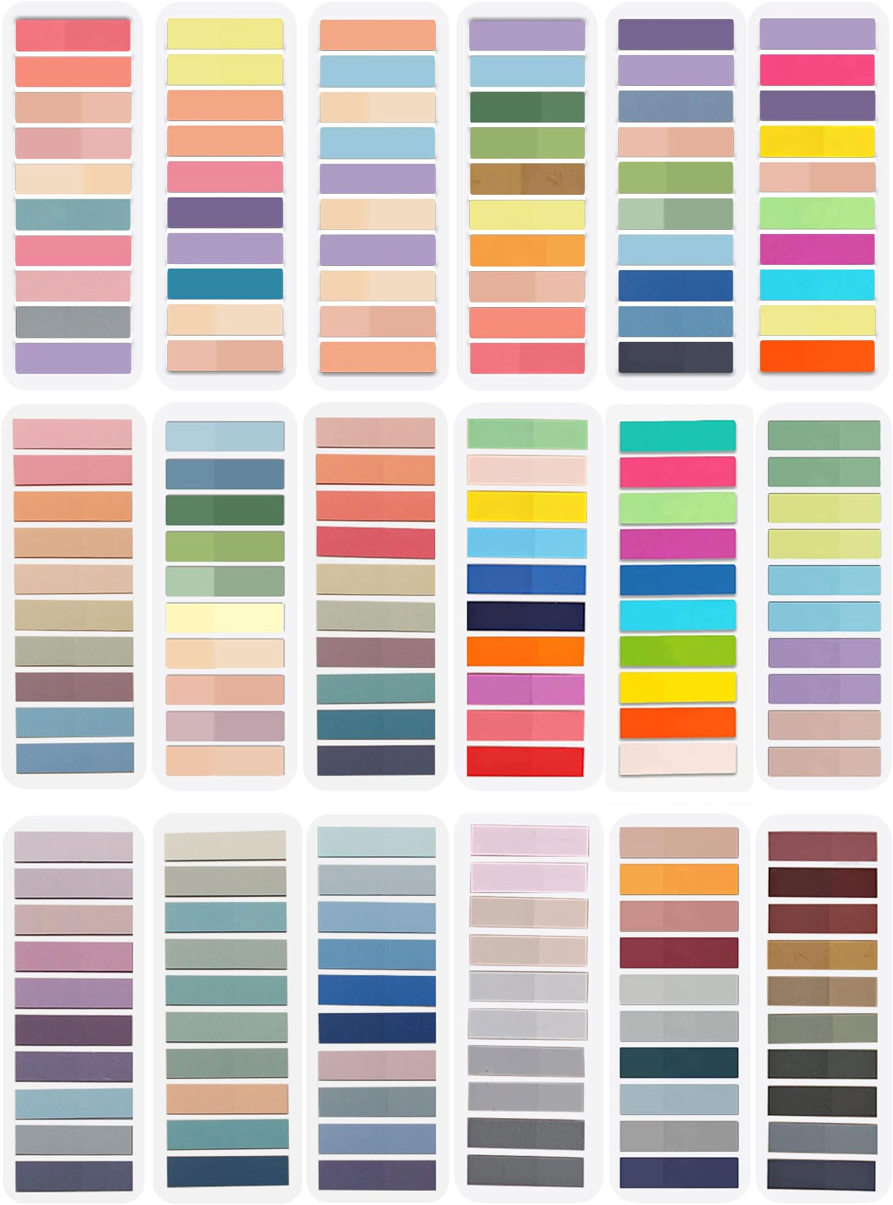 1400-Pcs Sticky/Book Tabs,Transparent Book Markers Sticky Note Tabs ...