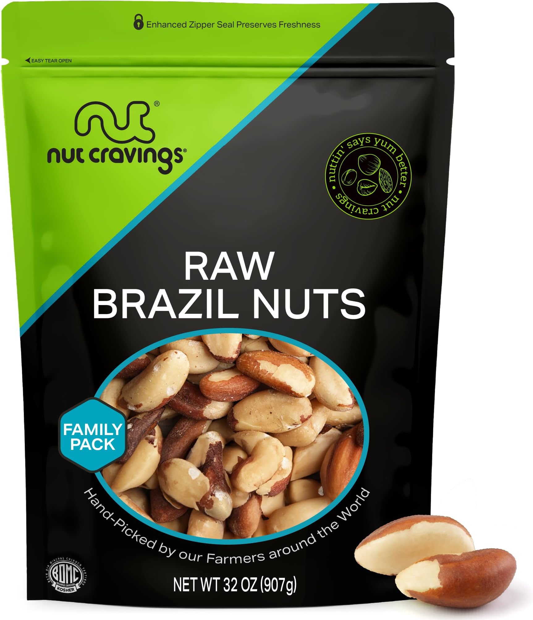 Amazon.com: NUT CRAVINGS - Raw Brazil Nuts, Unsalted, No Shell, Whole ...