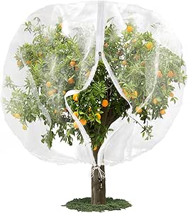 Amazon.com : 10x10Ft Large Fruit Tree Netting Cover with Zipper, Garden Netting Pest Barrier ...