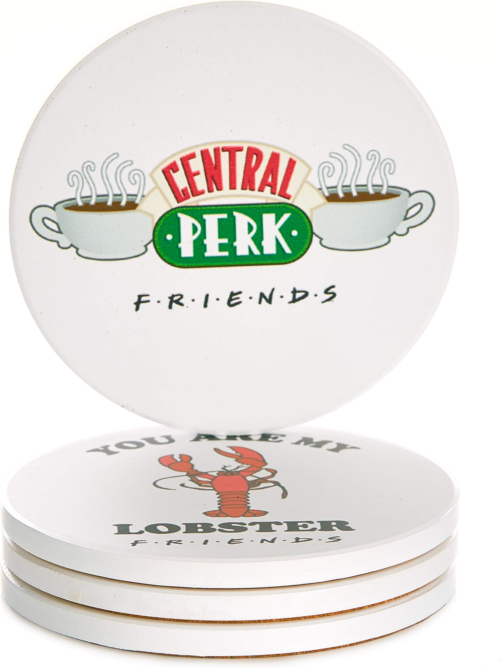 Amazon.com | Friends TV Show Merch Ceramic Drink Coasters Set of 4 with ...